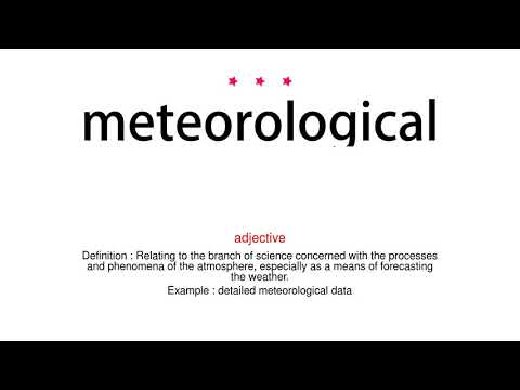 How to pronounce meteorological - Vocab Today