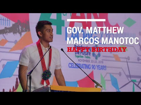 Happy Birthday Gov. Matthew Marcos Manotoc | Bongbong Marcos