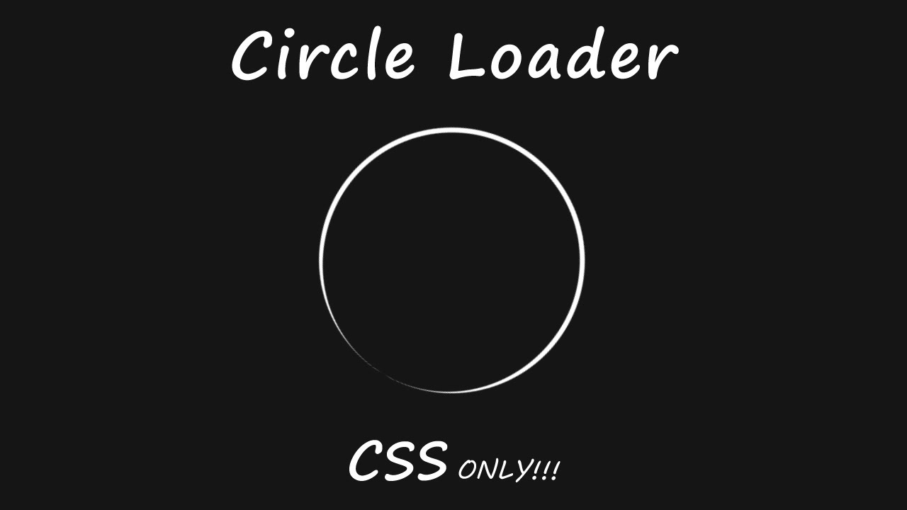 Circle Border Loader HTML CSS | Loader CSS Animation