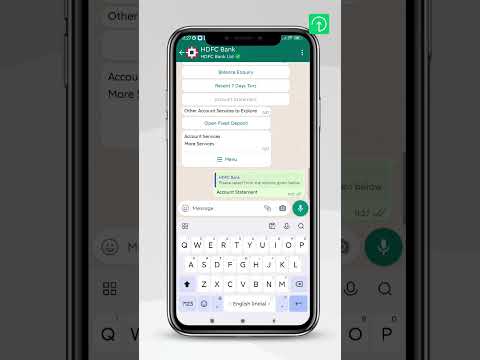 HDFC WhatsApp banking | Downloand bank statement