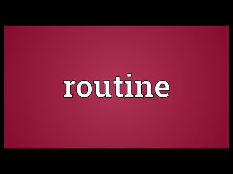 Routine Meaning