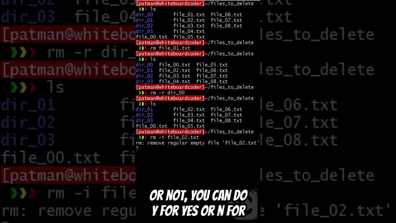 linux: rm #coding #linux #linuxtutorials #linuxcommandlinetutorial #ubuntu #sysadmin