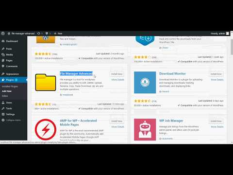 File Manager Advanced Wordpress Plugin Installation Guide
