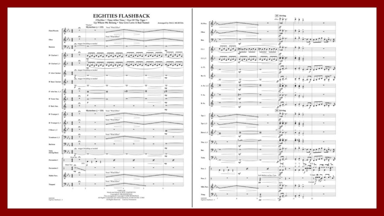 Eighties Flashback (Pop Medley) | Arr. Paul Murtha