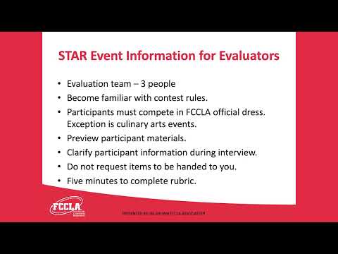 2022 Star Event Evaluator Orientation