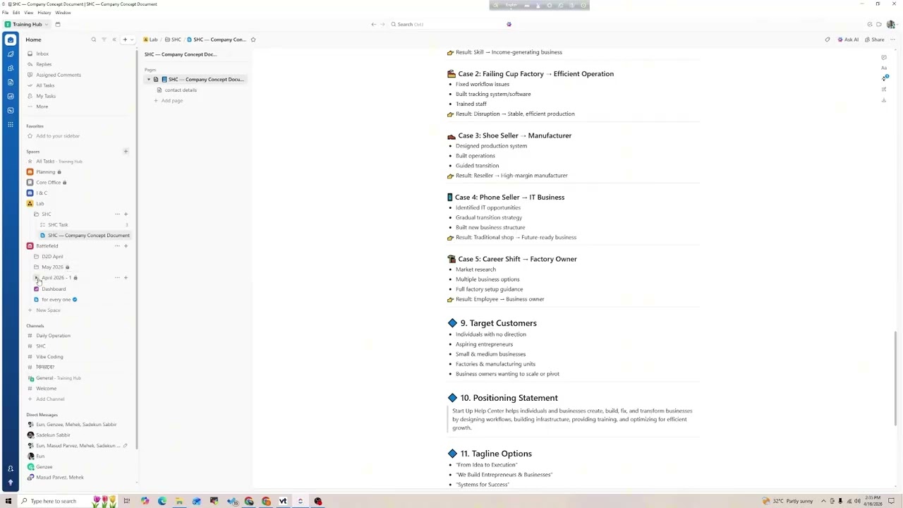 Training Hub | ClickUp Workspace Overview & Folder Structure (Part 1)