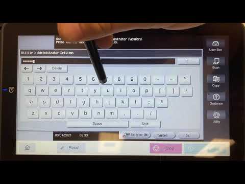 Konica Minolta How to Access the Admin Settings on an i series Printer