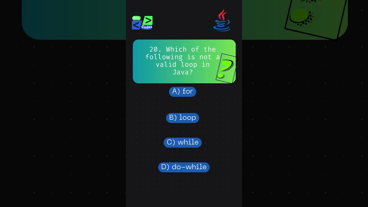 Q20|Java Quiz: Test Your Knowledge with These Java Programming Questions!