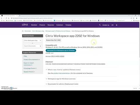 Installing Citrix Receiver for Windows