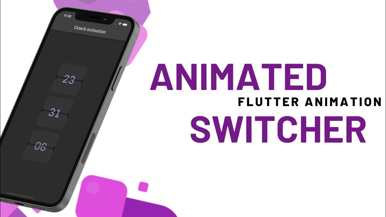 Flutter simple clock animation using animated switcher | Speed Code | Code With Zeeshan | iOS |