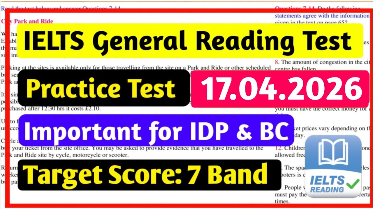 IELTS Reading General Training Practice Test 2026 With Answers | IELTS Reading Test General Training