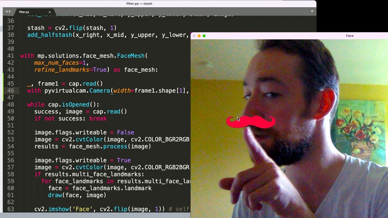 Coding a Zoom video filter in Python