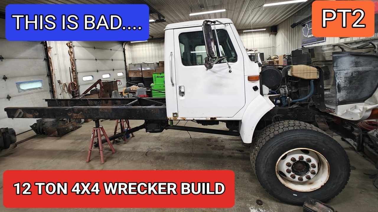 INTERNATIONAL DT466 4X4 12 TON WRECKER MORE BAD NEWS!