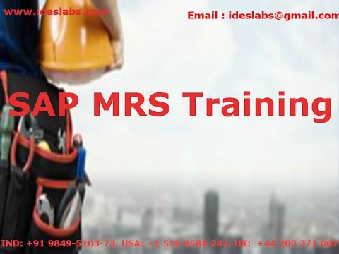 sap mrs training video | Multi Resource Scheduling course video