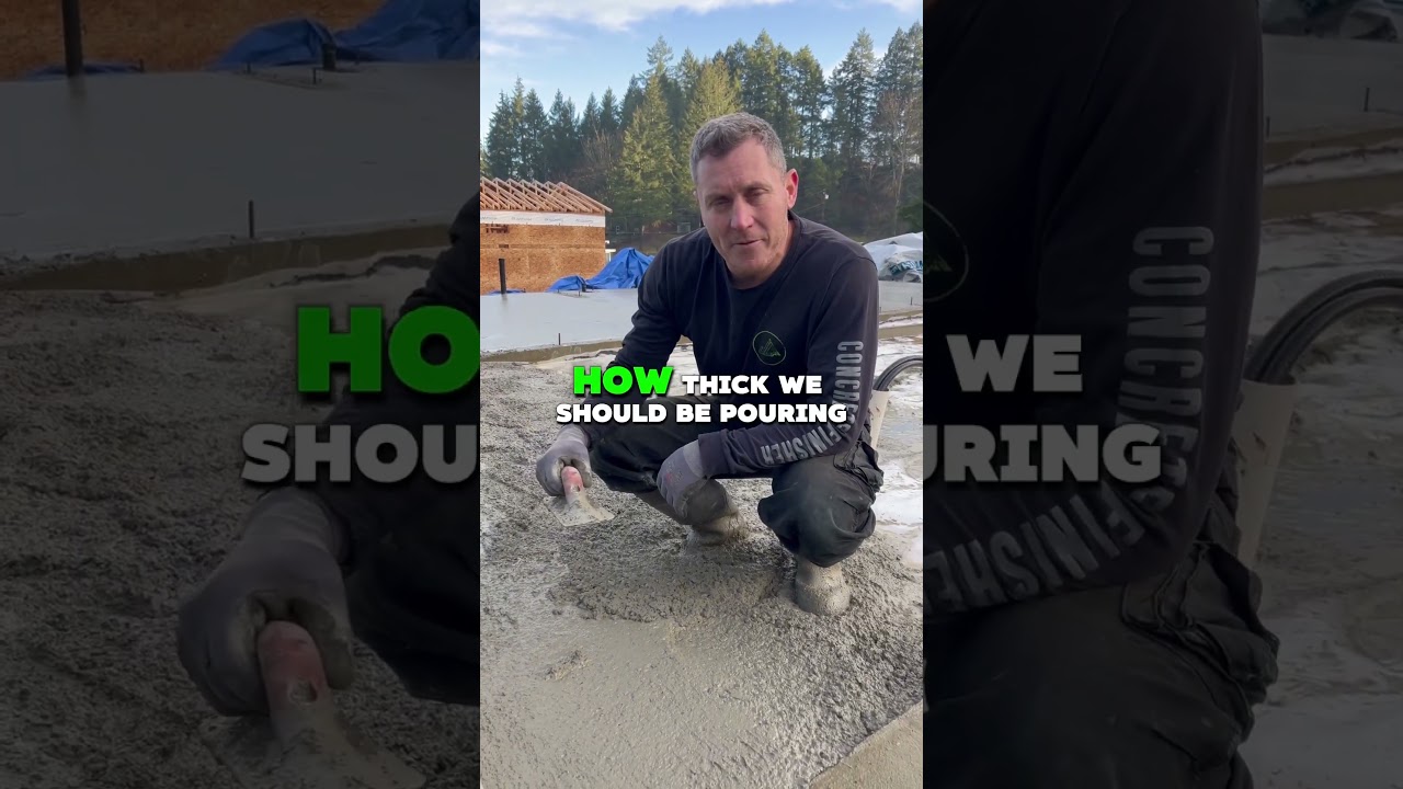 How thick should you pour your basement #concrete #construction #landscaping