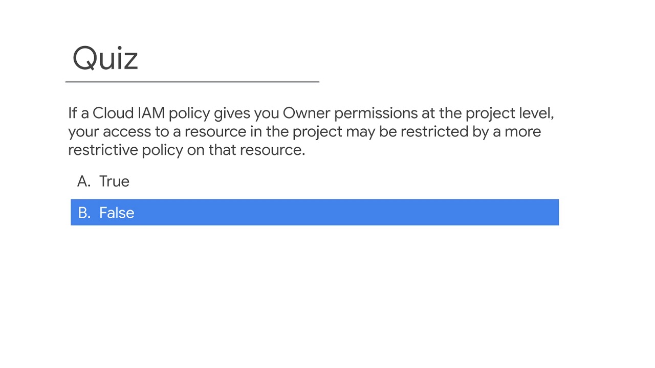 Recap Quiz - Security