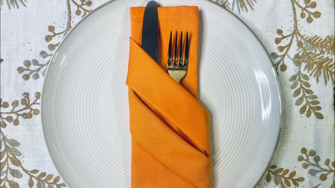 Double Diagonal Pocket Napkin Fold