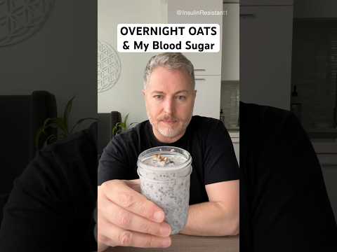 High protein & fiber overnight oats. How does it affect my glucose levels? #glucose #bloodsugar