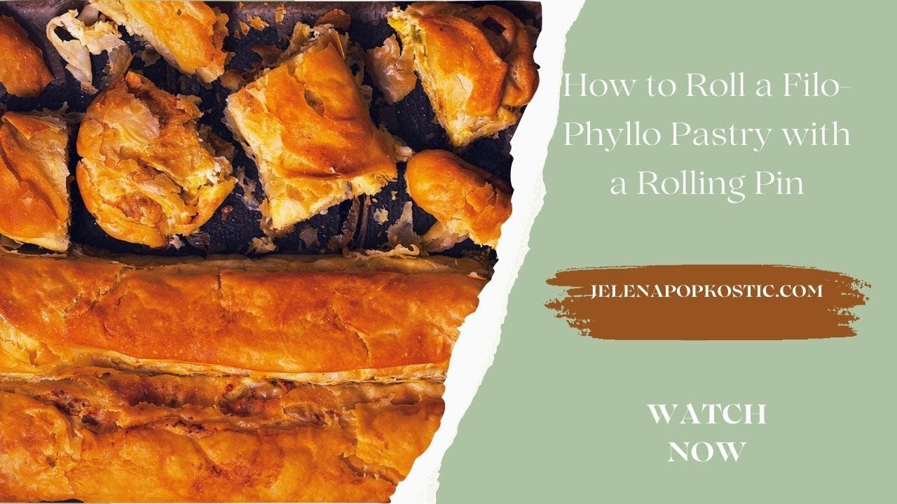 How to Roll Filo-Phyllo Pastry Sheet with Rolling Pin
