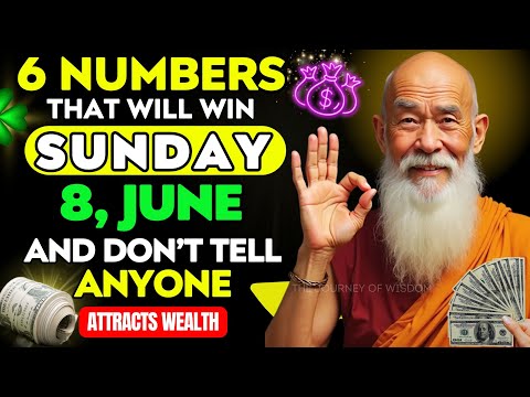 6 LUCKY NUMBERS to WIN BIG LOTTERY JACKPOT on SUNDAY, 8TH JUNE 2025! | Buddhist Teachings