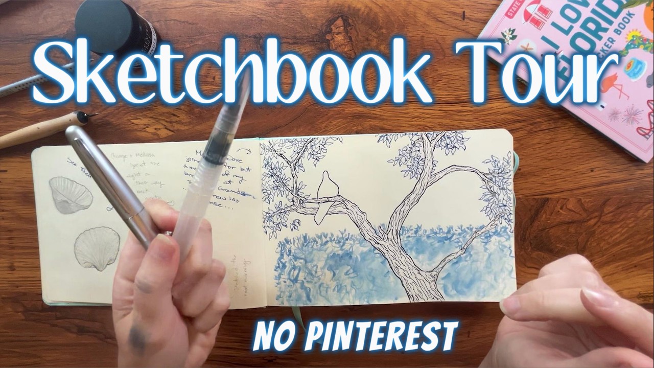 30 Days Drawing from Real Life - Sketchbook Tour! - Traveling & Sketching Wildlife
