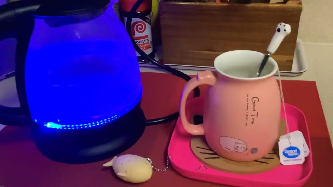 Cute cat tea ￼mug set Amazon purchase ￼