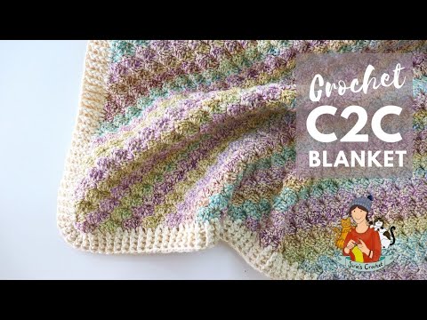 Crochet Simple And Fast Corner To Corner Baby Blanket / C2C