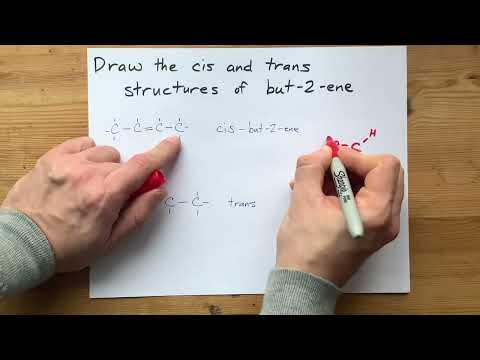 Draw the cis and trans isomers of but-2-ene