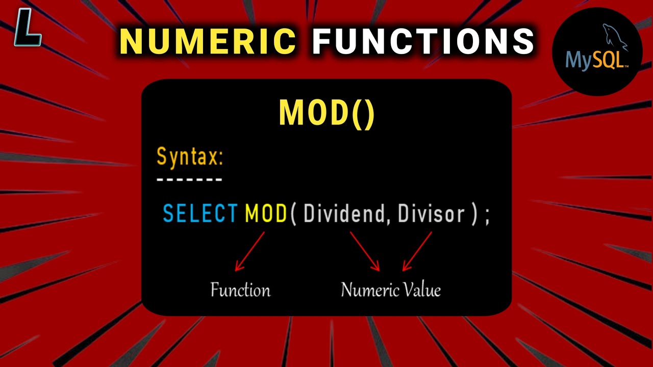 Numeric Functions in SQL | MOD Function | SQL Series: #22