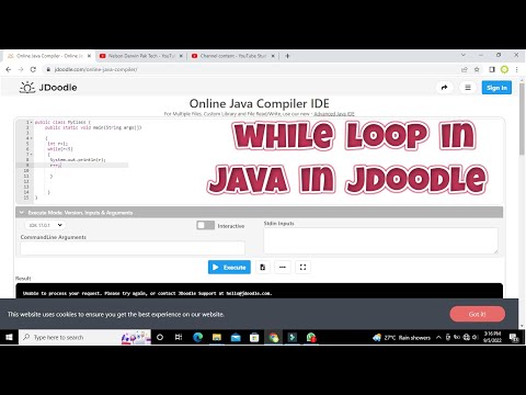 how to use while loop in java in jdoodle | while loop in java in jdoodle