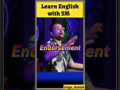 E- Endorsement meaning in hindi with tricks.Learn English with Sandeep Maheshwari. #vocabulary