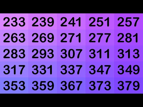 75 First Prime Numbers : Prime Numbers 2 to 379