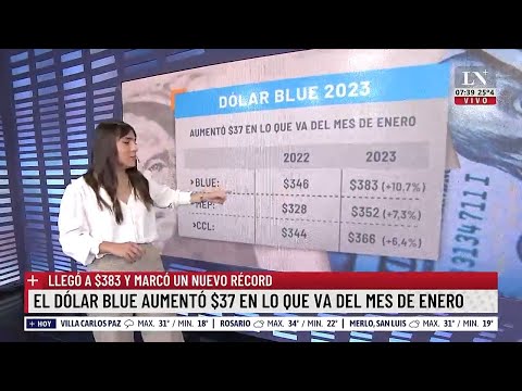En enero: el dólar blue aumentó $37, llegó a $383 y marcó un nuevo récord