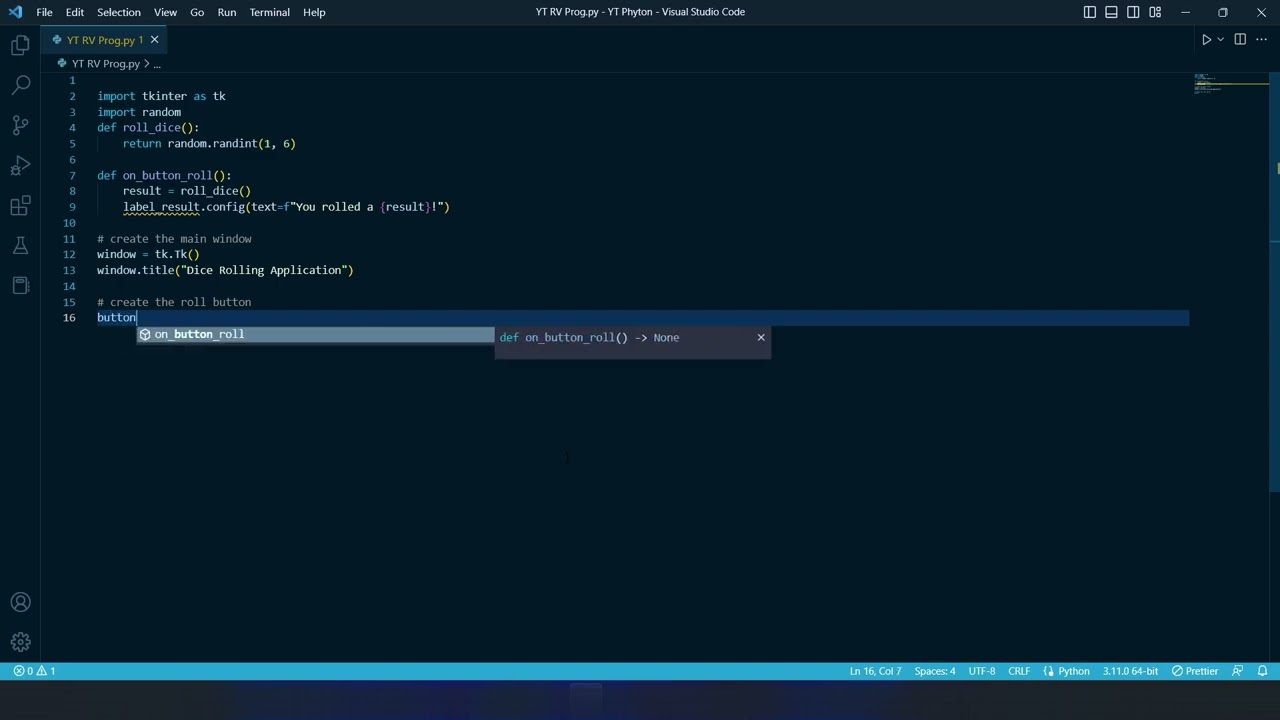 Python Tkinter Tutorial: Create a Dice Rolling Application