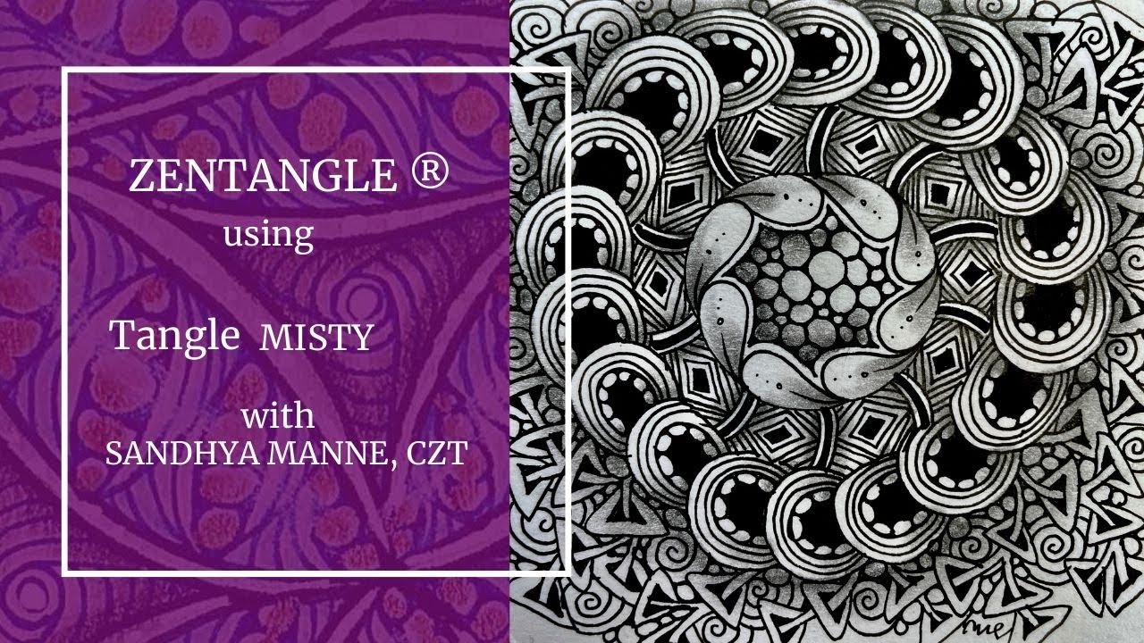 Zentangle® Mini Project with Tangle MISTY beginners tutorial