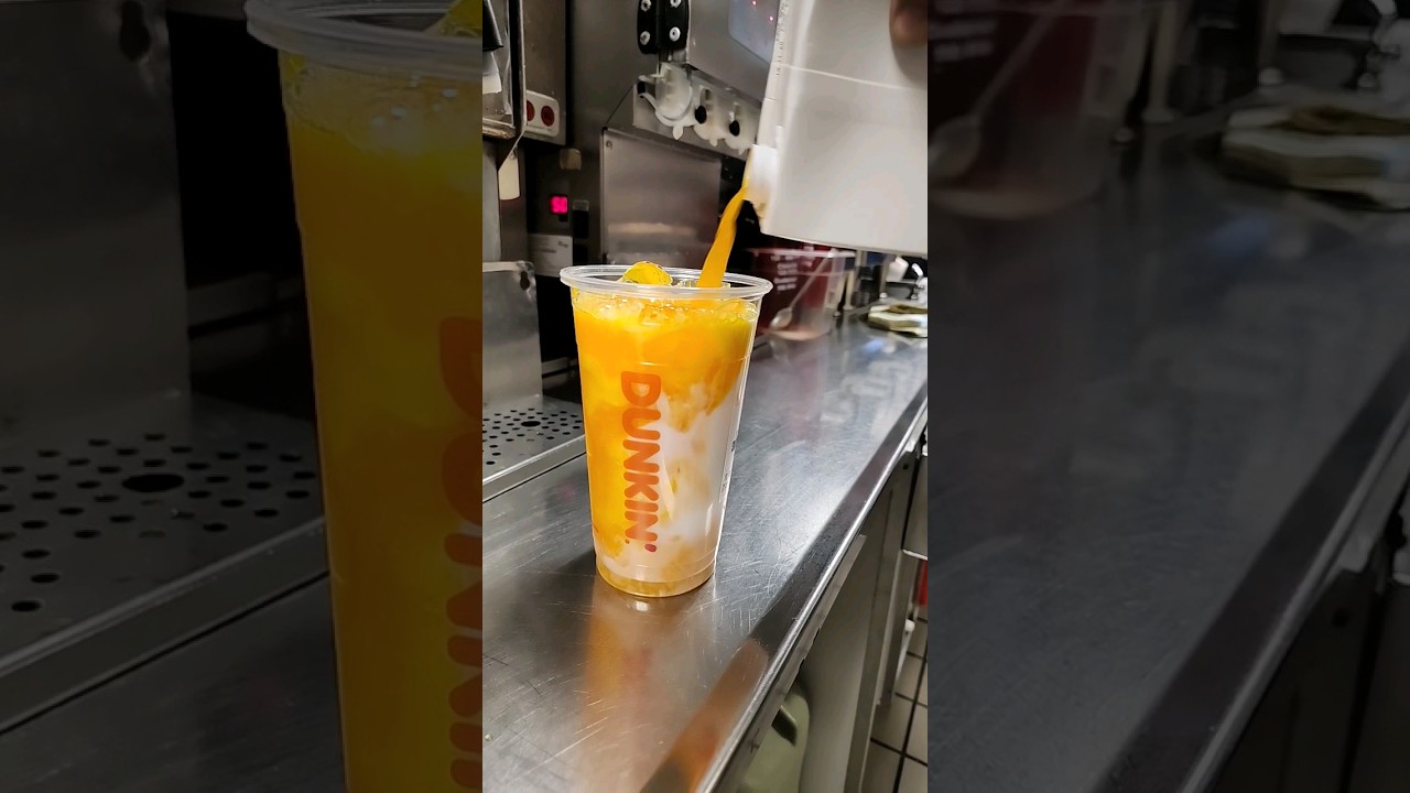 Dunkin Mango Pineapple Coconut Refresher #dunkin #coffee #icedlatte #dunkindoughnuts #Refresher #23