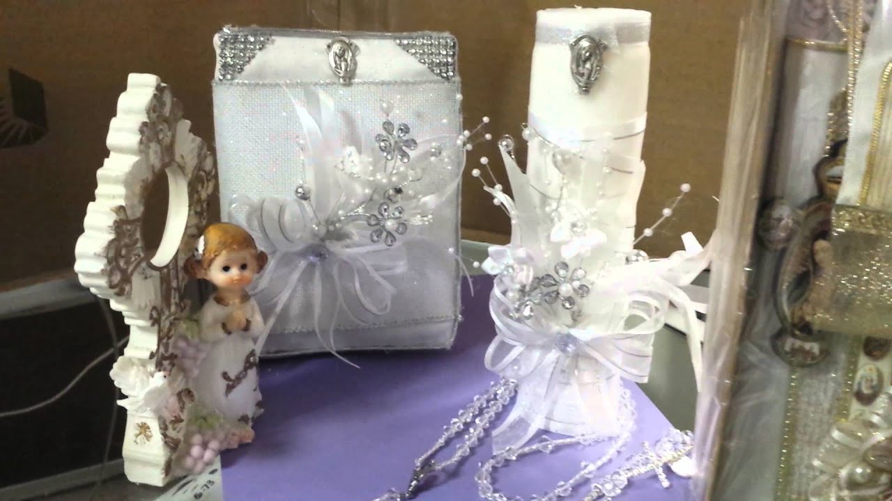 VELAS de PRIMERA COMM. con Biblia y rosario