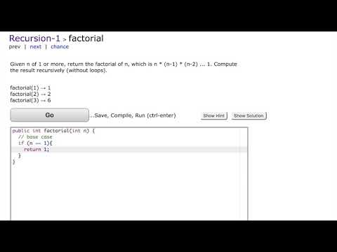 Java: Finding factorial using recursion