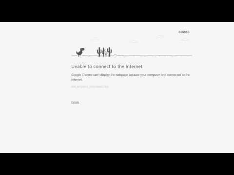 Google Chrome offline fun Dinosaur game. Who can get the highest score!?