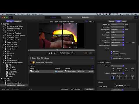 Use Apple Compressor to Crop or Reframe a Video Prior to Compression
