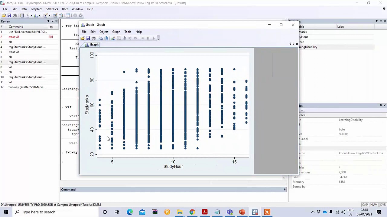 Testing assumptions for linear regression using Stata