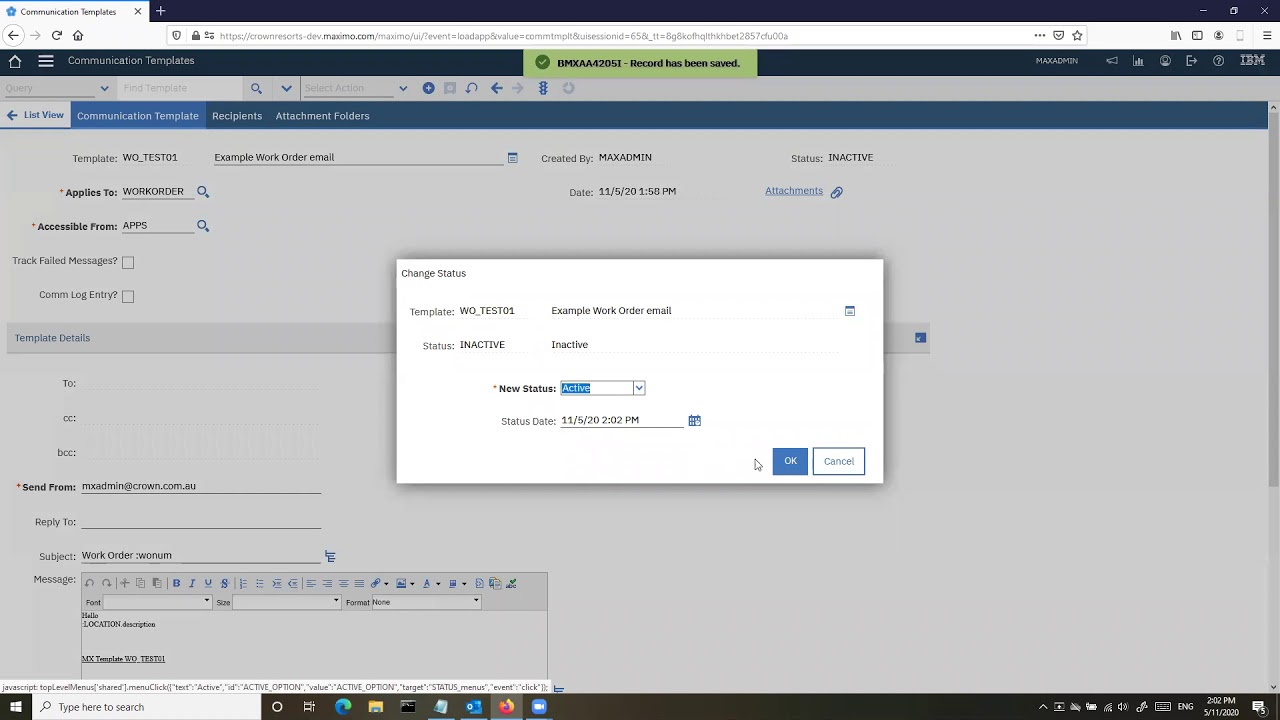 General 0002 | Create Communication Template