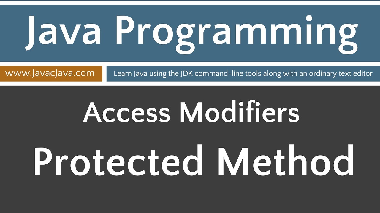 Learn Java Programming - Protected Access Applied to a Method
