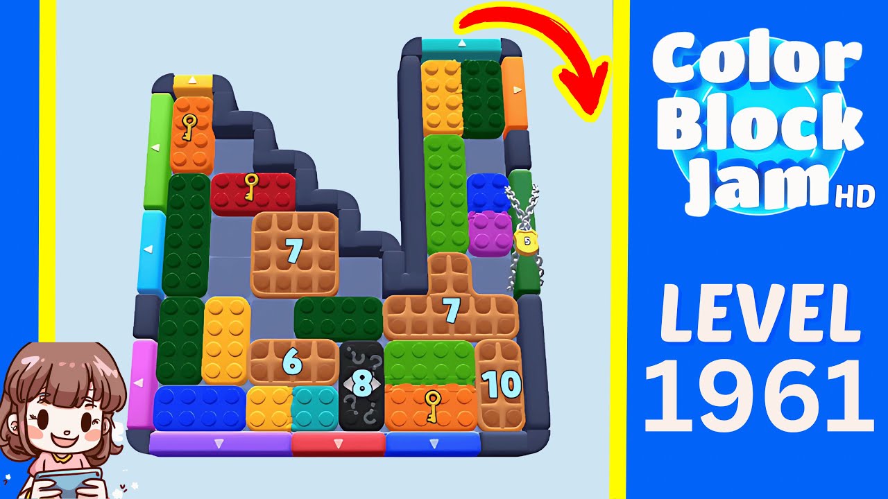 Color Block Jam Level 1061 (1961) Solution Walkthrough