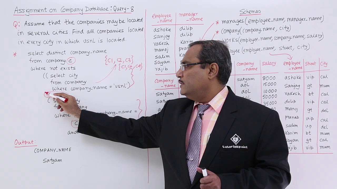 DBMS - Assignment on Company Database Query-8