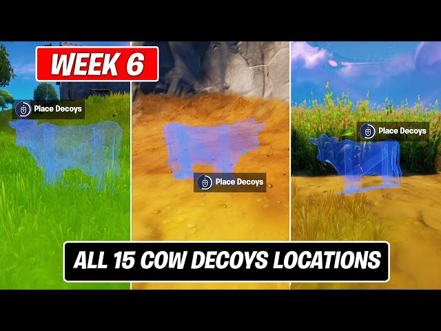 Where to place cow decoys in farms in Fortnite season 7 (Week 6 ...