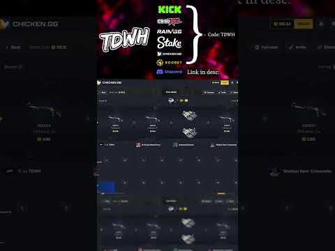 0.1% 4000 COINS BLACK TIE GLOVES ON CHICKEN.GG  #tdwh #casino #csgo #chickengg #gambling #kick