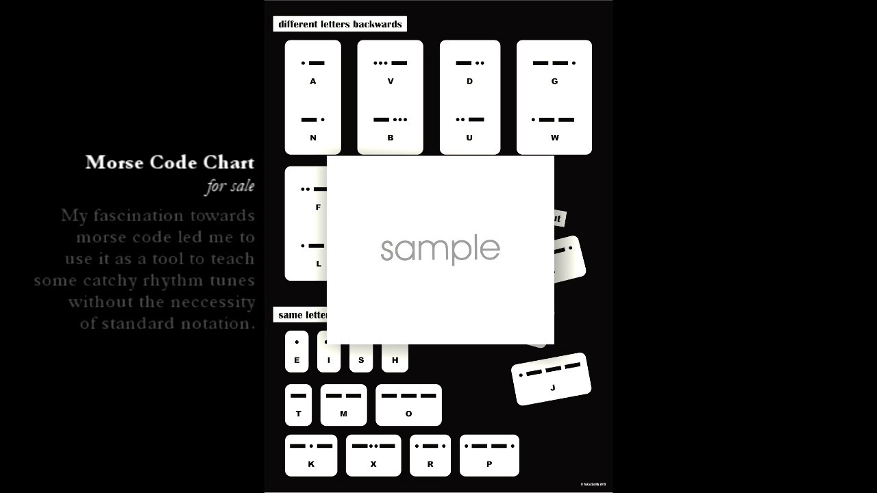 Morse Code Chart (A3 poster) ~exploring catchy rhythms without notation~