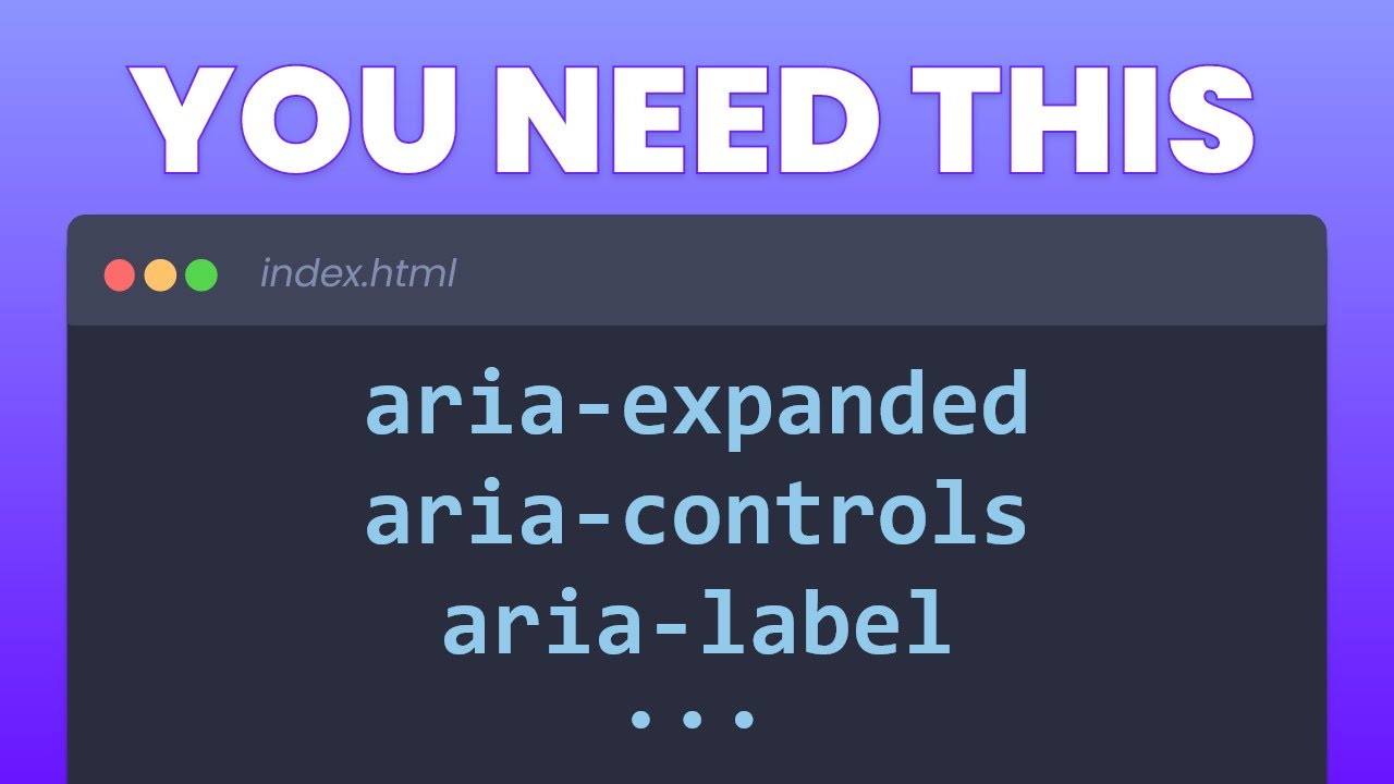 Why you should start using ARIA Attributes in HTML