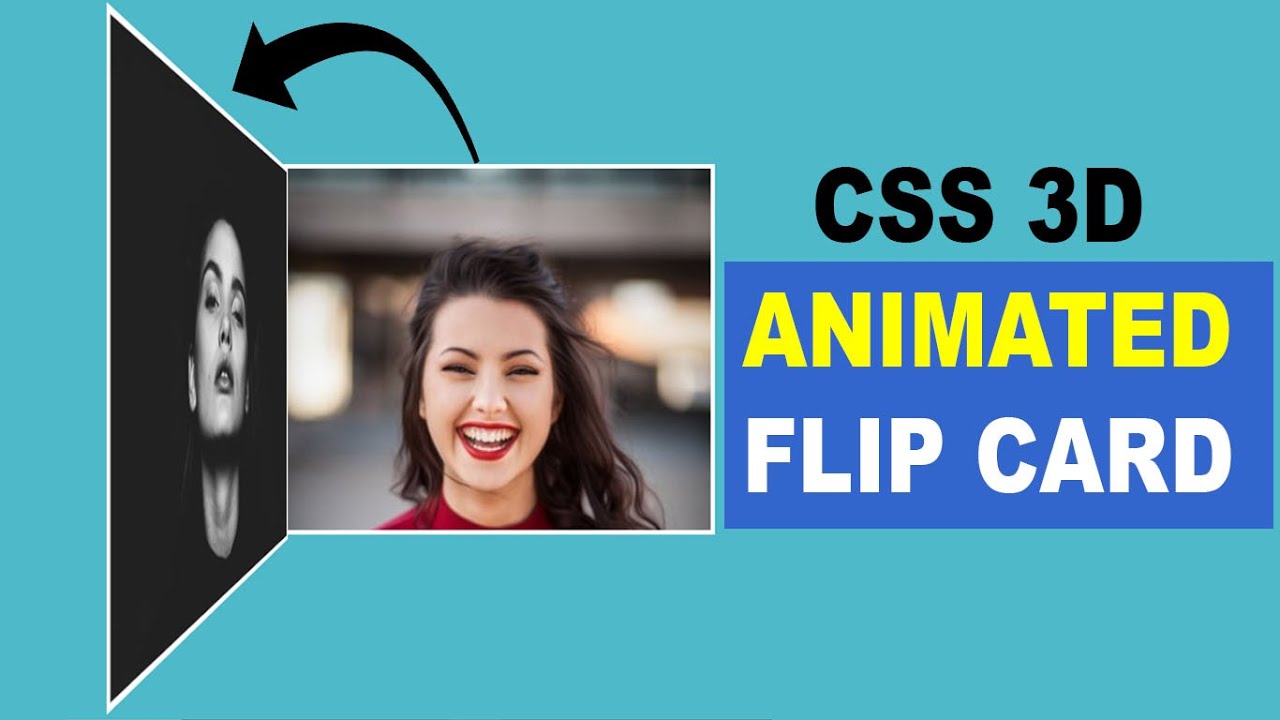 CSS 3D Flip Card Animation On Hover Effect